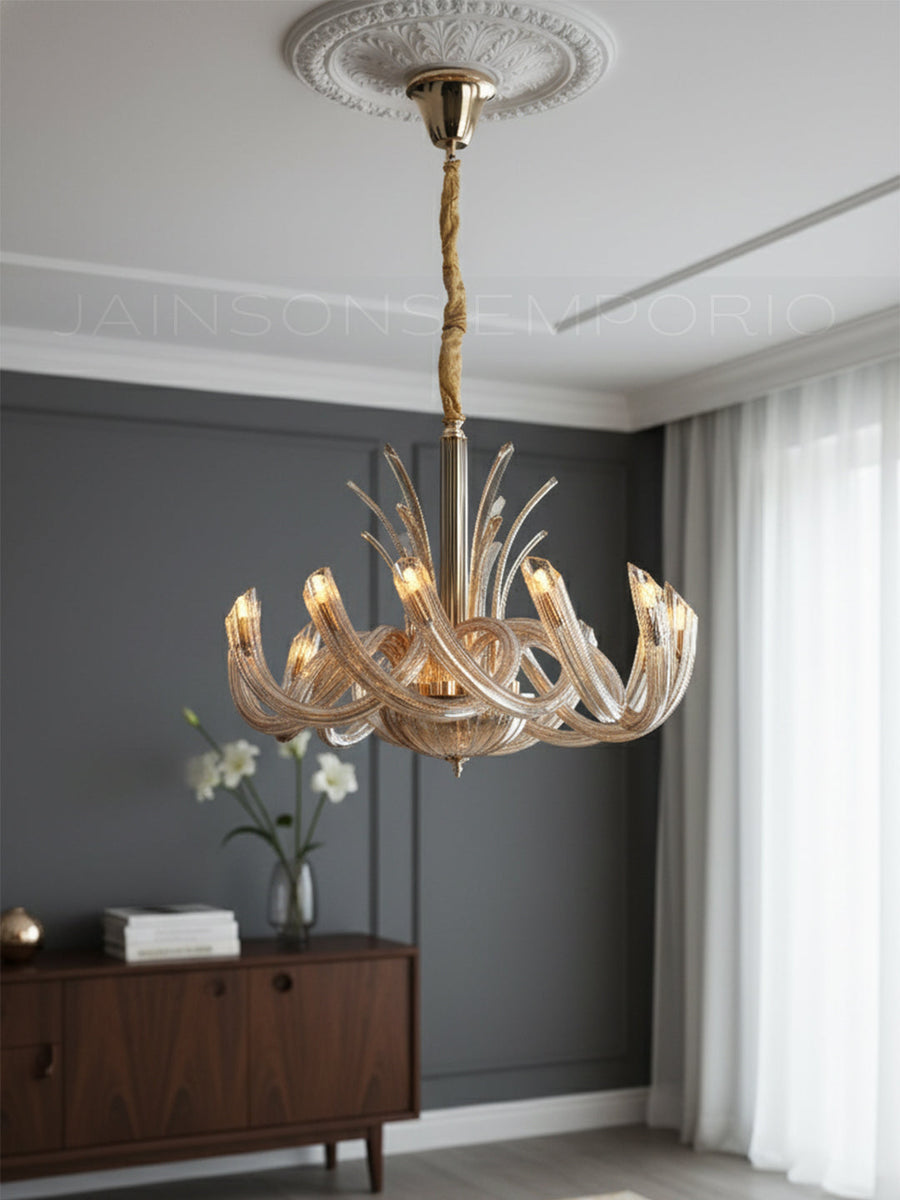 Vetro Wave Chandelier – Jainsons Emporio