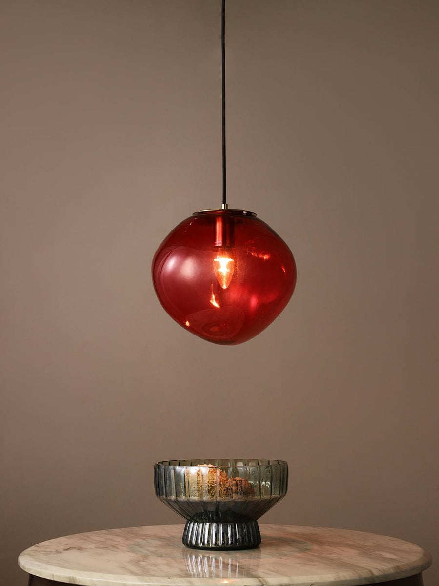 Cleora Red Glass Pendant Light - Modern Lighting | Jainsons Emporio