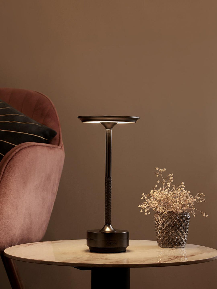 Zack Rechargeable LED Table Lamp with Touch Sensor Grey Table Lamp ...